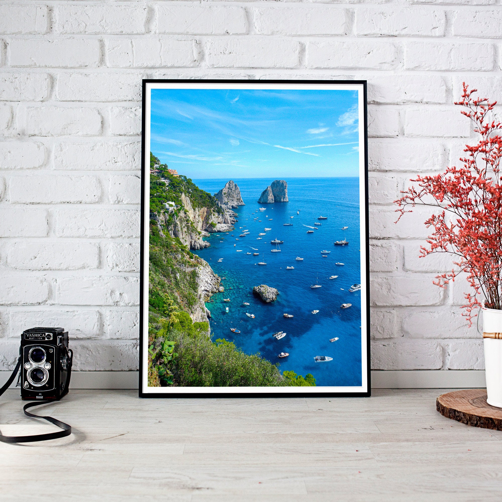 Digital Capri Print Set of 3, Capri Map Art, Capri Wall Art, Capri ...