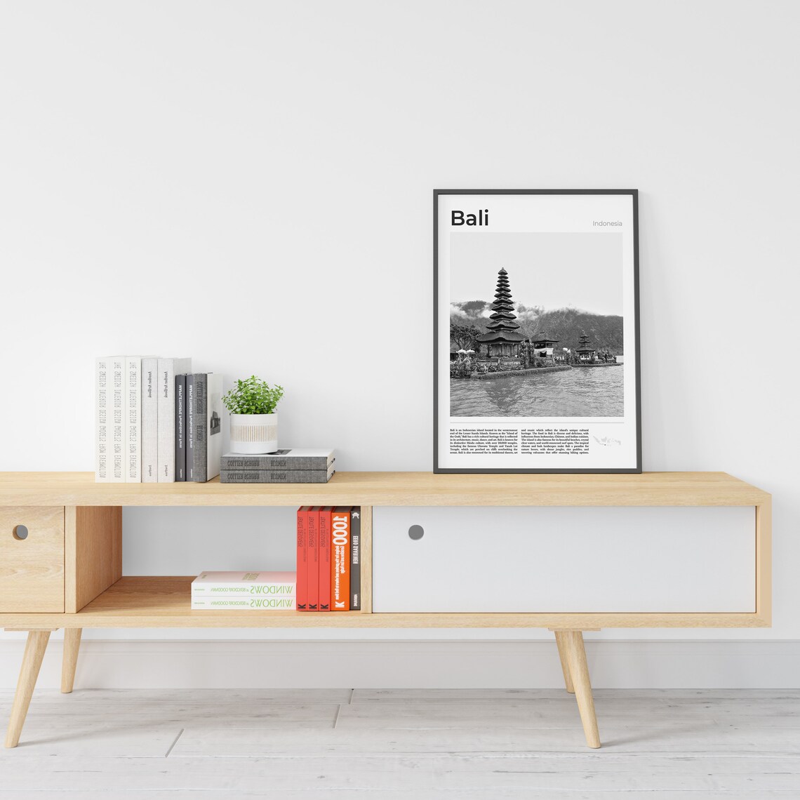 Digital Bali Print Black and White Set of 3, Bali Map, Bali Poster ...