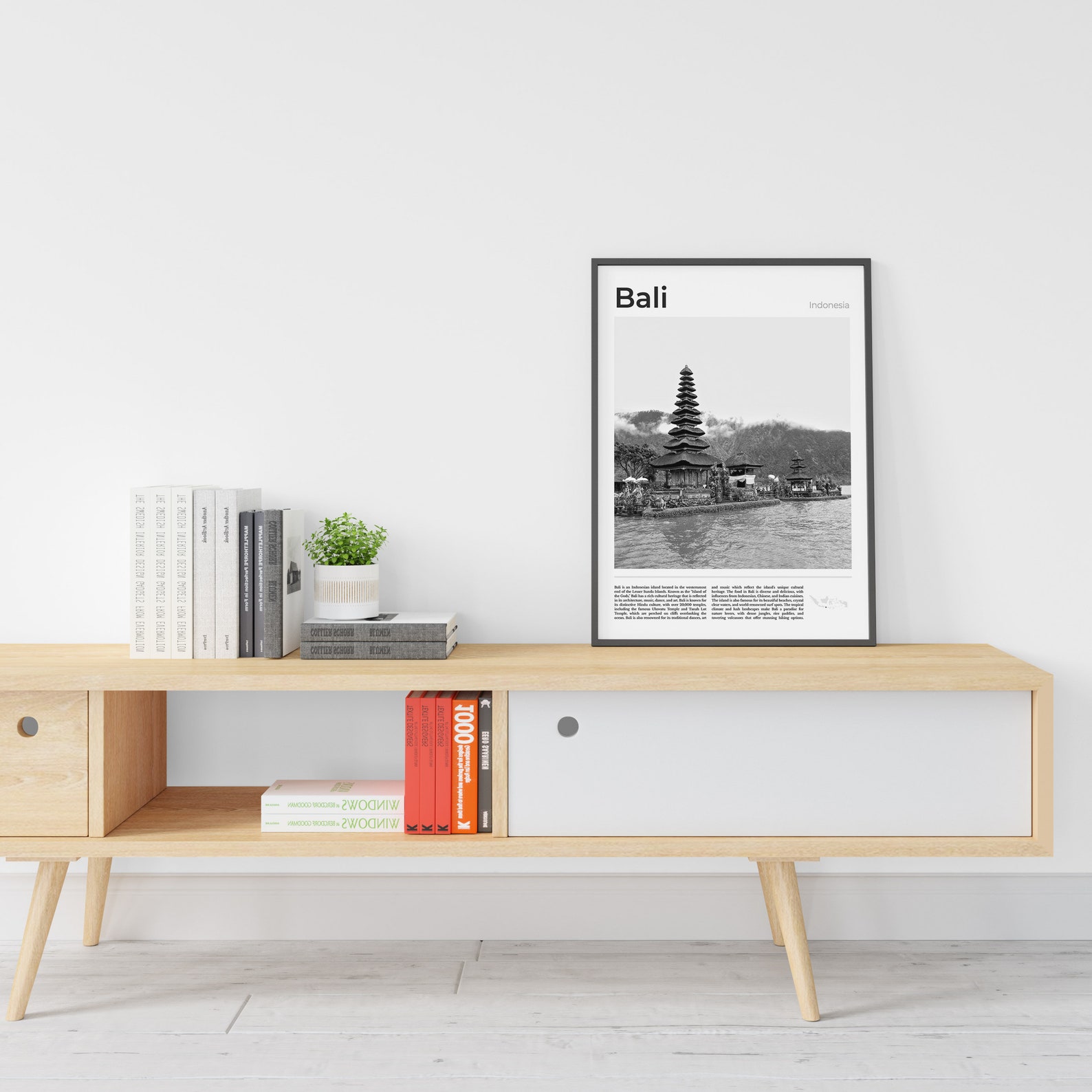 Digital Bali Print Black and White Set of 3, Bali Map, Bali Poster ...