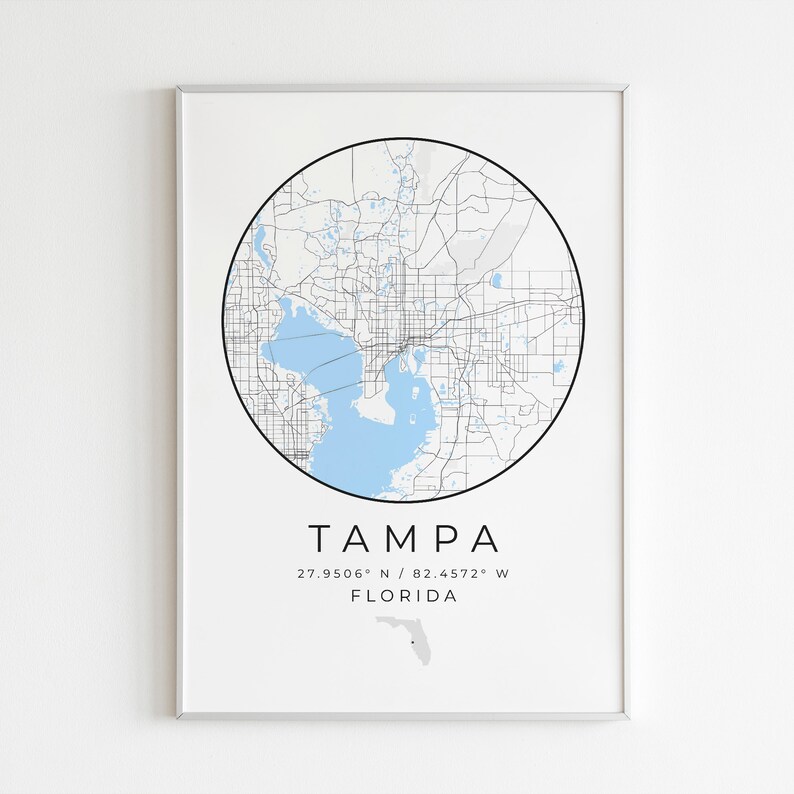 Tampa Print Set: City Skyline, Map, Architecture (digital Download) - Etsy