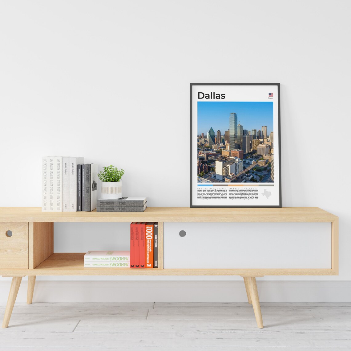 Digital Dallas Texas Print Set of 3, Dallas Texas Map, Dallas Wall Art ...