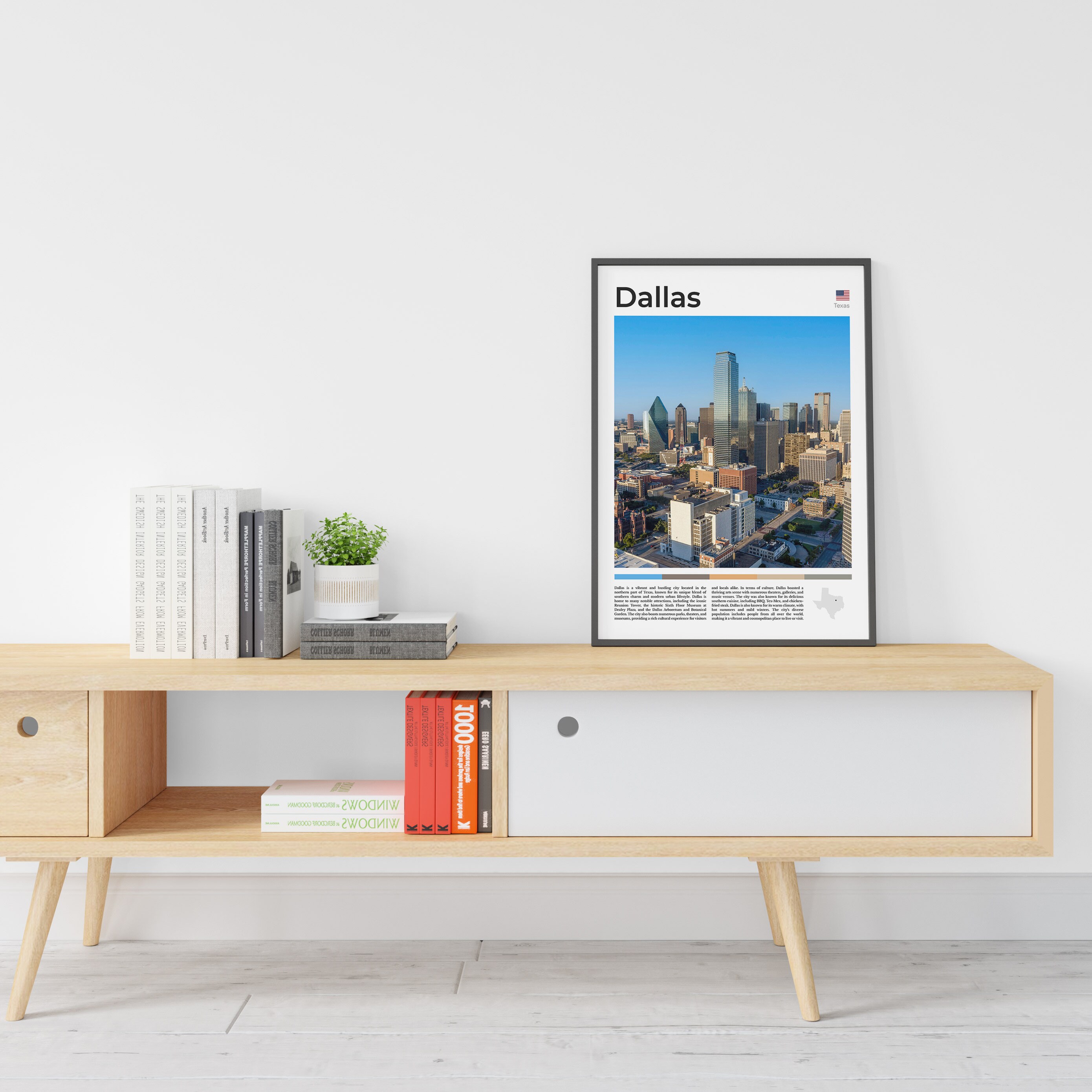 Digital Dallas Texas Print Set of 3, Dallas Texas Map, Dallas Wall Art ...