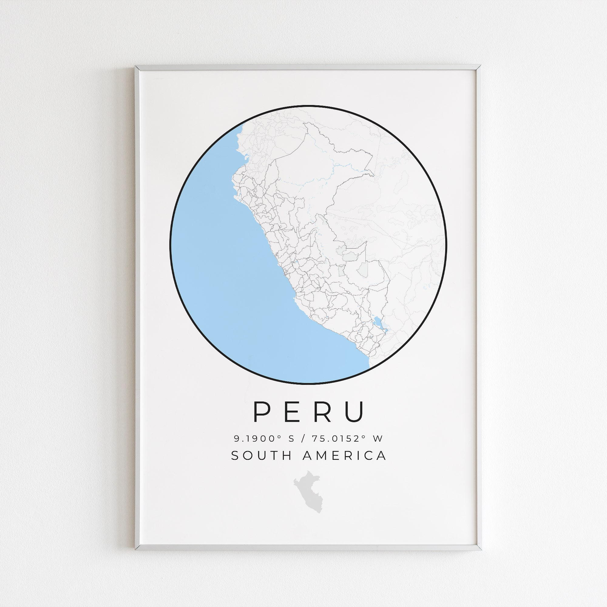Digital Peru Print Set of 3, Peru Map Print, Peru Poster Map, Peru Art ...