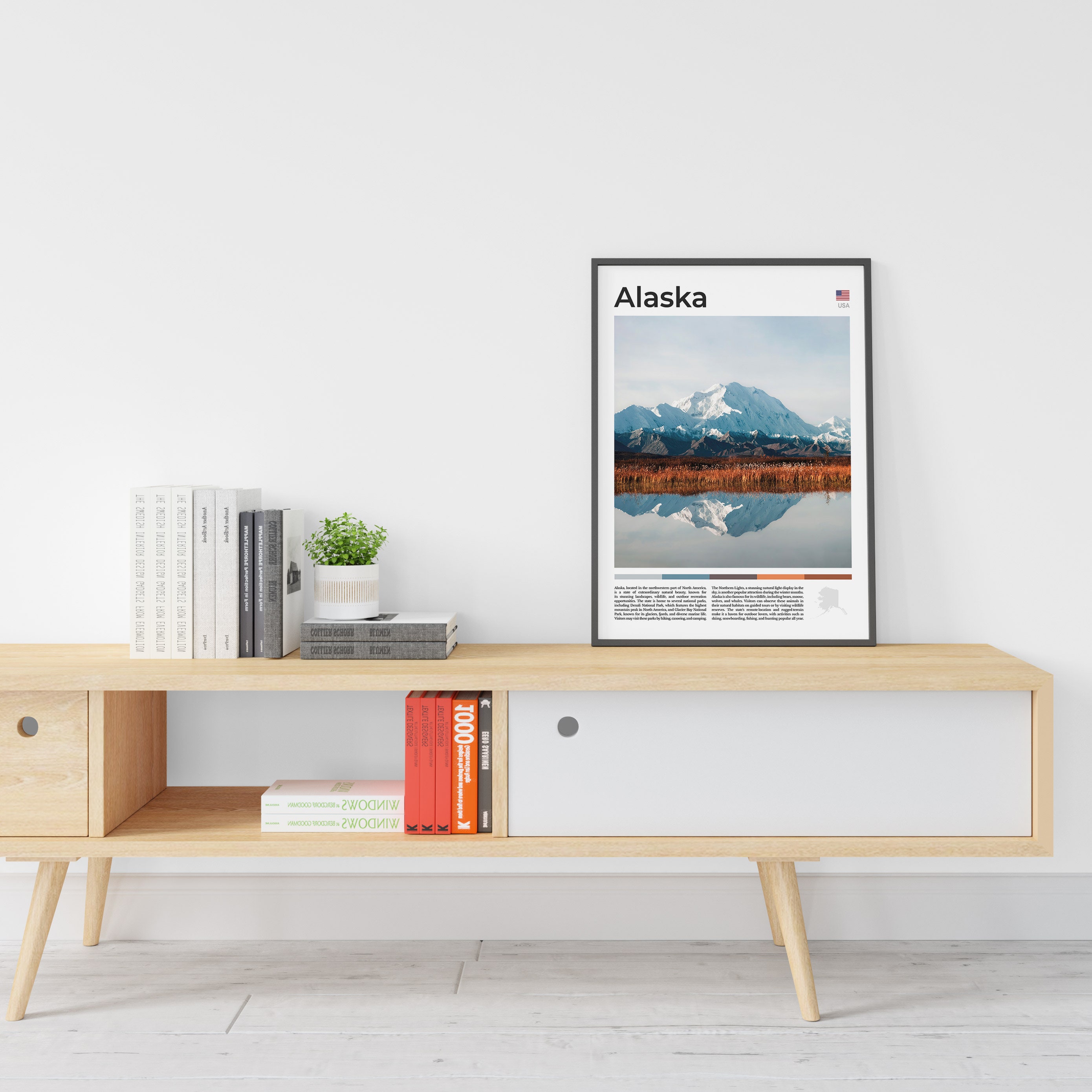 Digital Alaska Print Set of 3, Alaska Map Art, Alaska Wall Art, Alaska ...