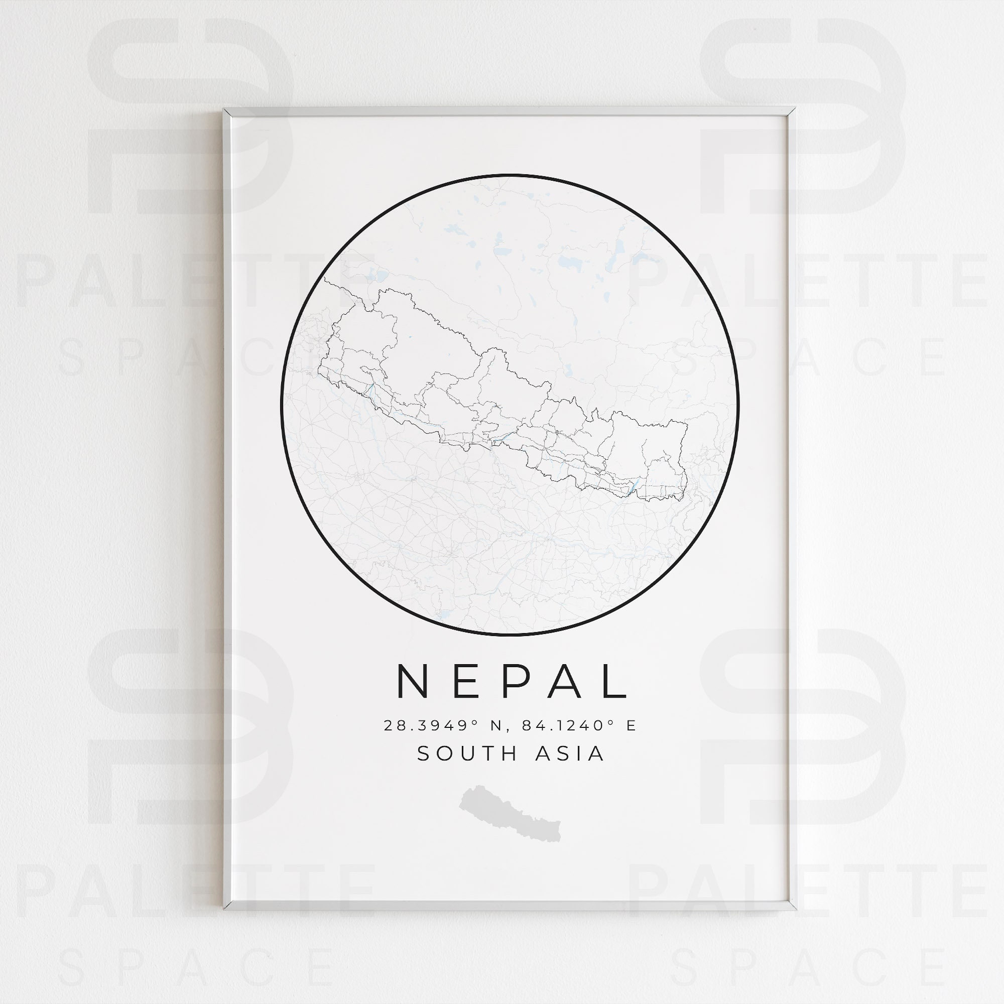 Digital Nepal Print Set of 3 Nepal Map Nepal Poster Nepal - Etsy