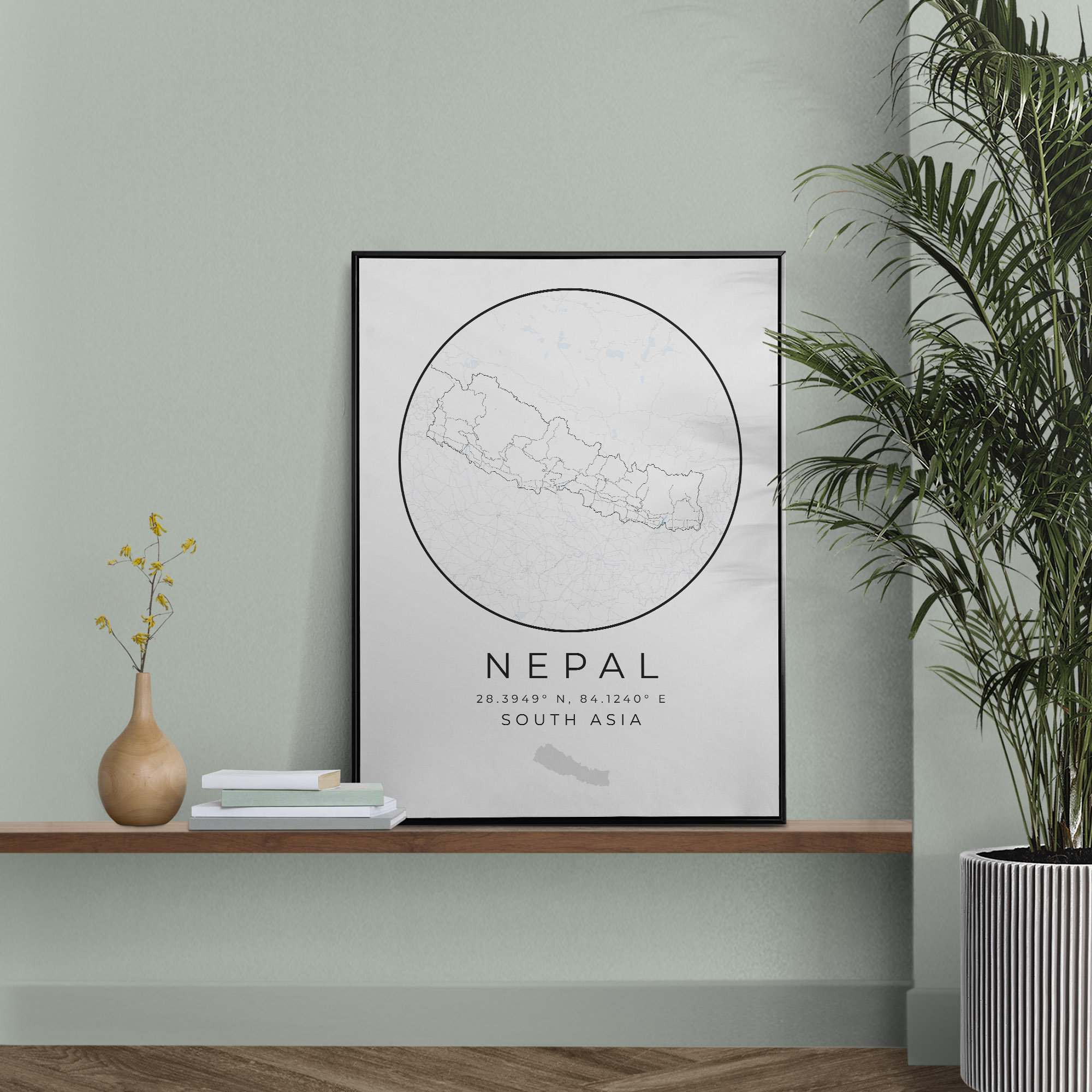 Digital Nepal Print Set of 3 Nepal Map Nepal Poster Nepal - Etsy