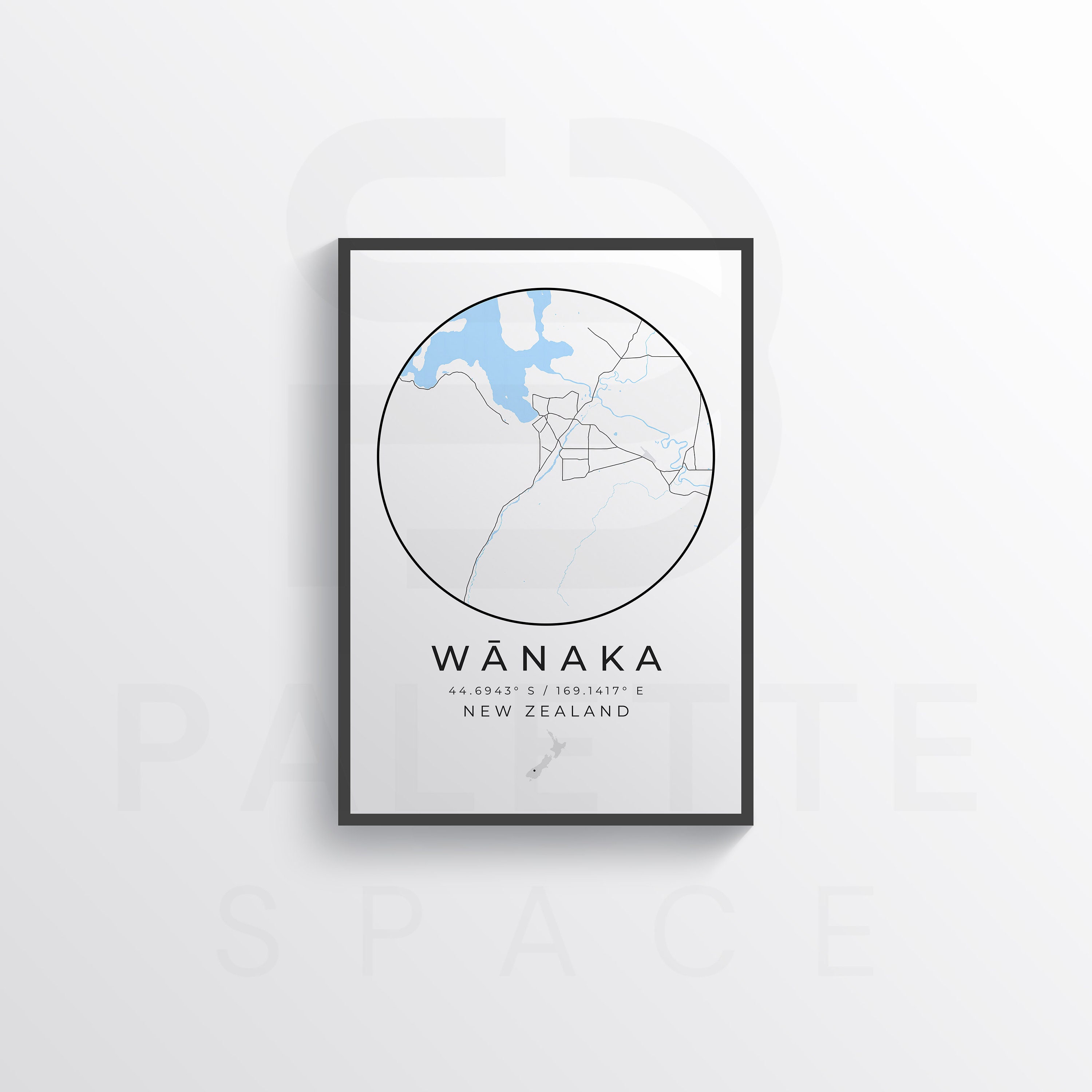 Digital Wanaka Print Set of 3, Wanaka Map, Wanaka Tree Picture, Lake ...