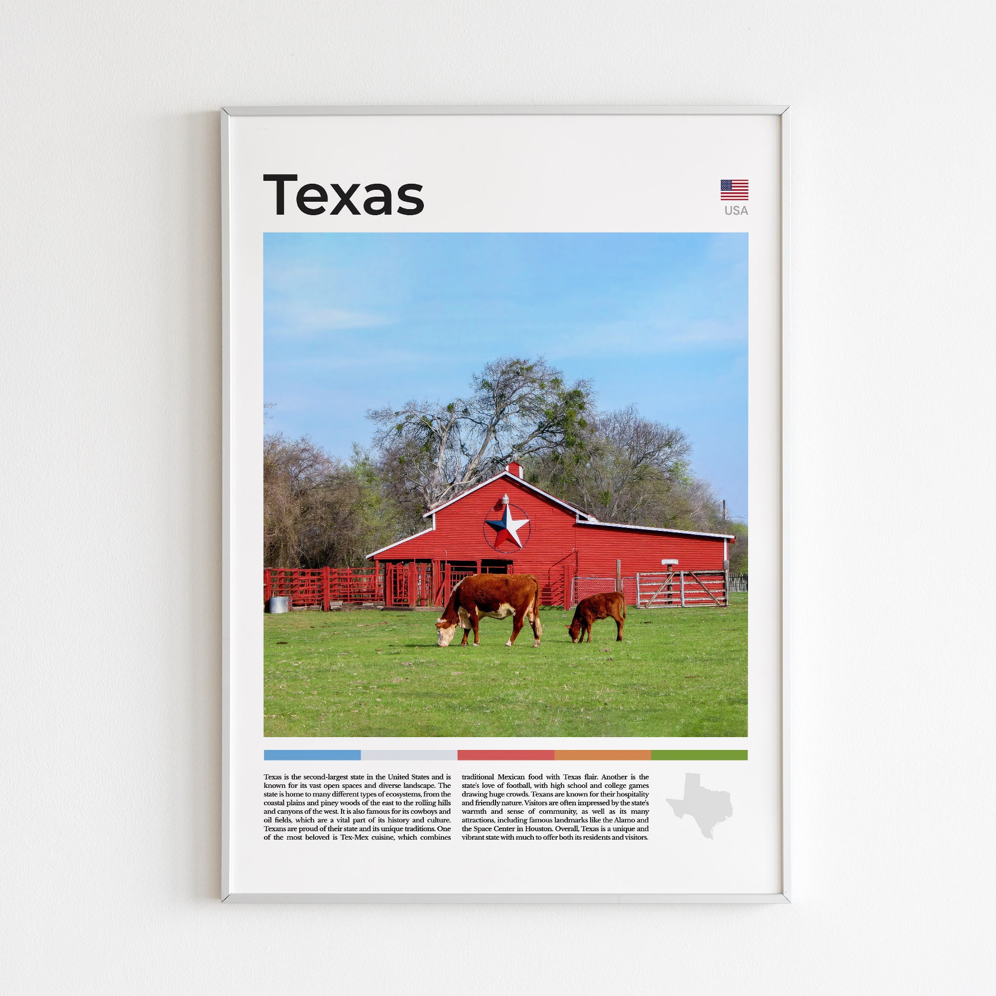 Digital Texas Print Set of 3, Texas Map Art, Texas Wall Art Print ...