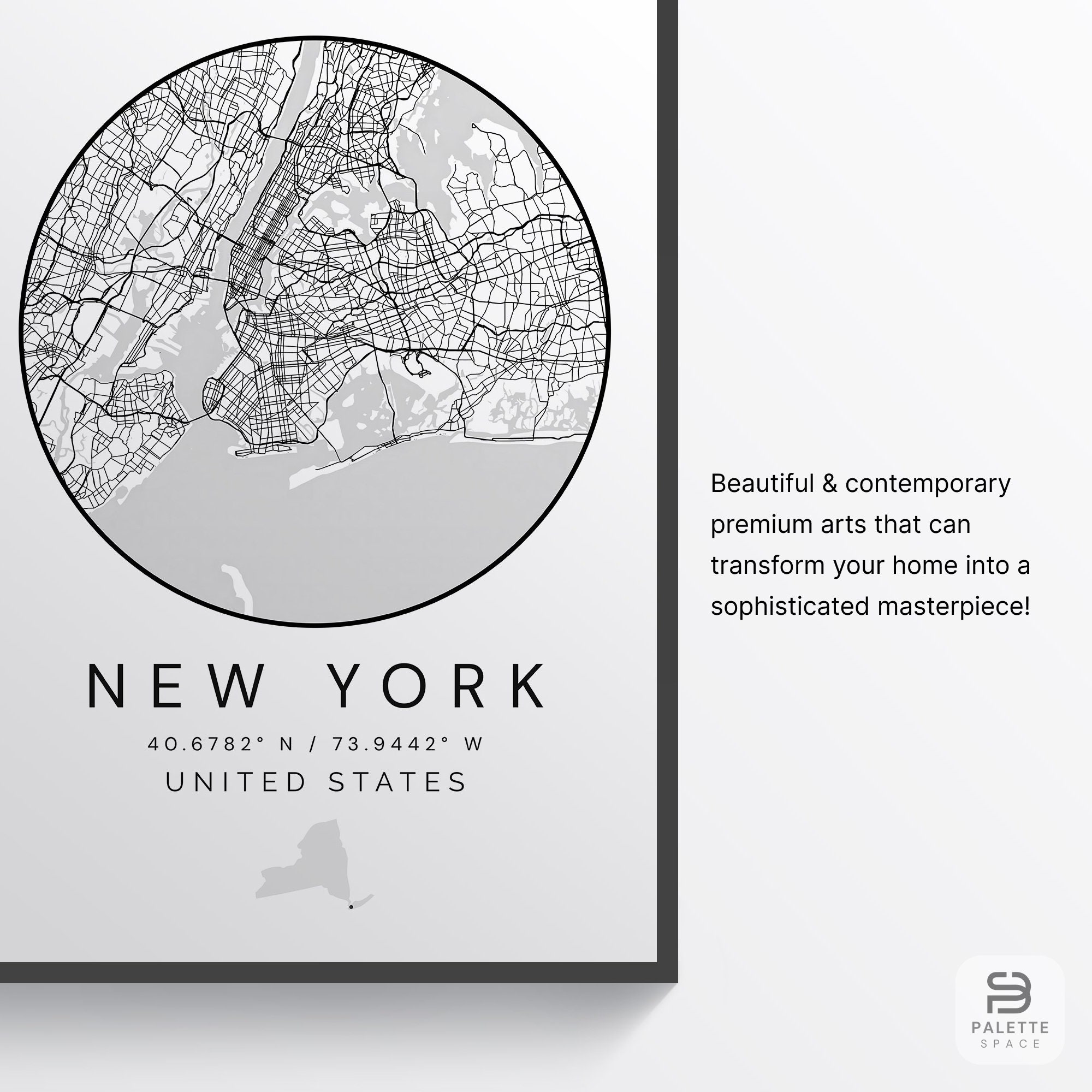 Digital New York City Print, New York Black and White Skyline, New York ...