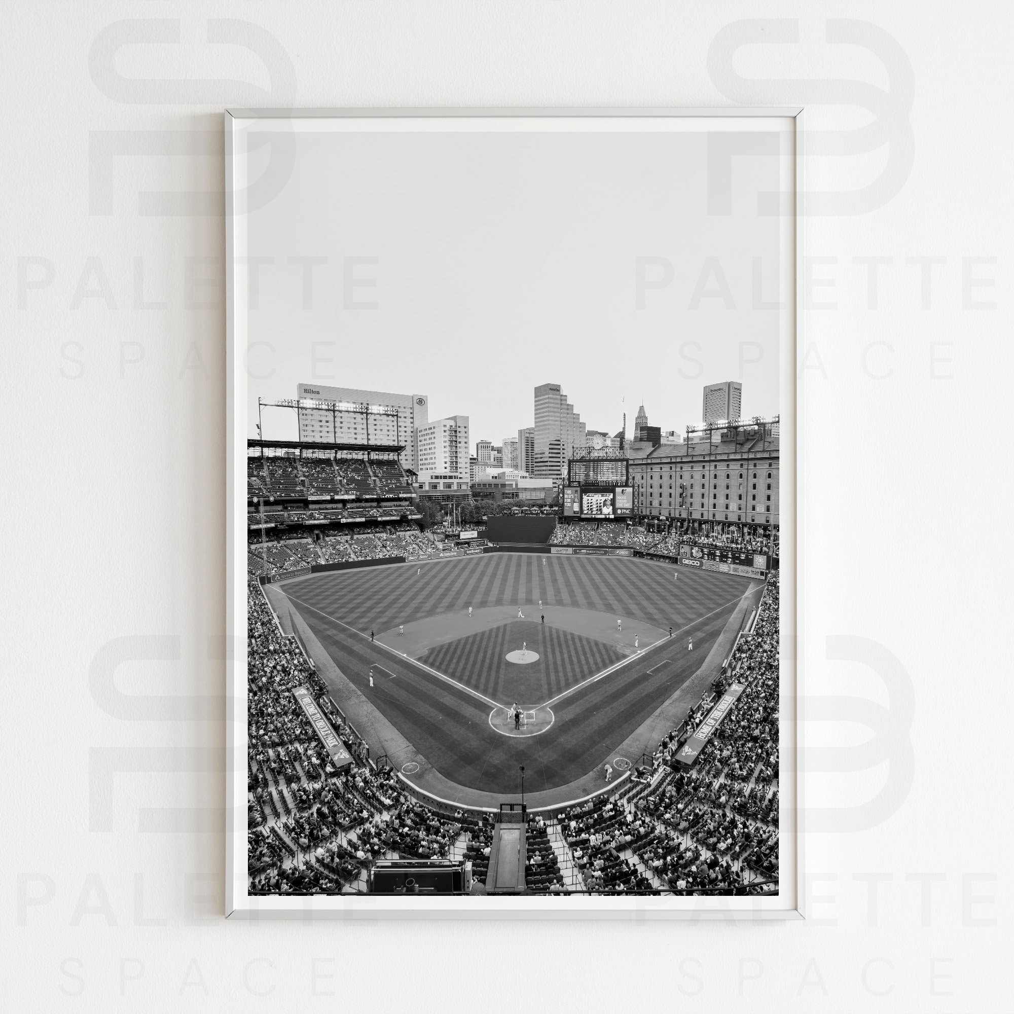 Digital Baltimore Black and White Print Set of 3, Baltimore Map ...