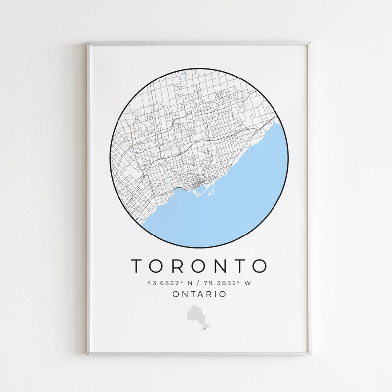 Digital Toronto Print Set of 3, Toronto Map Art, Toronto Decor, Toronto ...