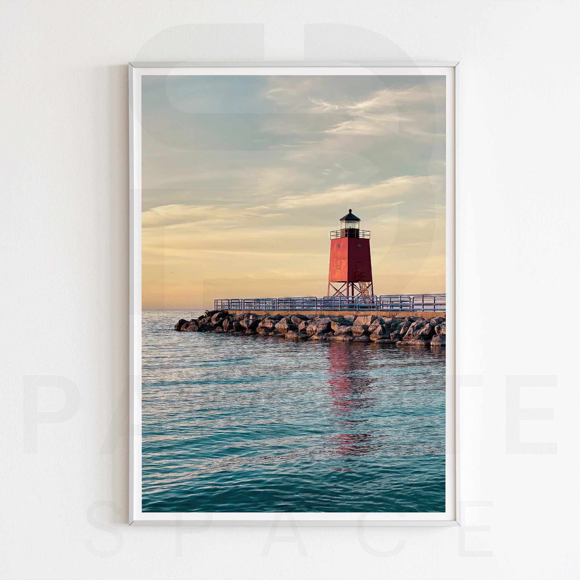 Lake Michigan Print Set: Map & Photo Art (digital Download) - Etsy