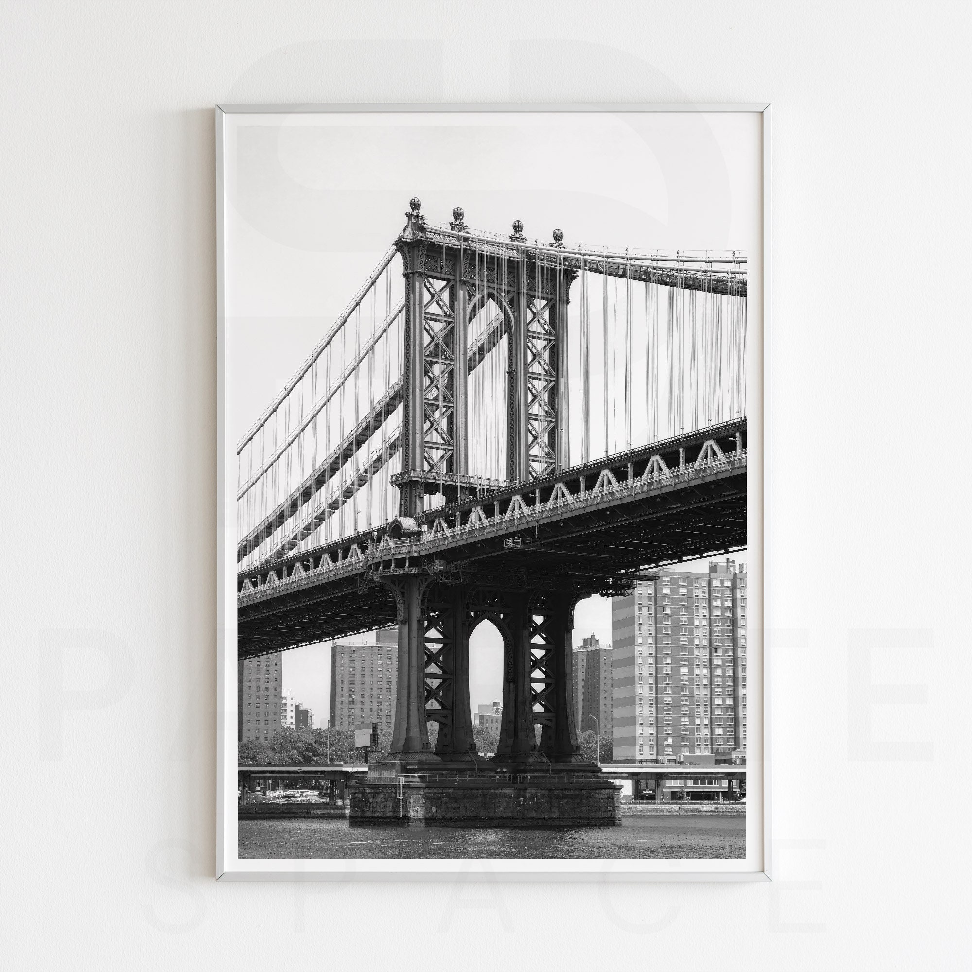 Digital Brooklyn Black and White Print Set of 3, Brooklyn Map, Brooklyn ...