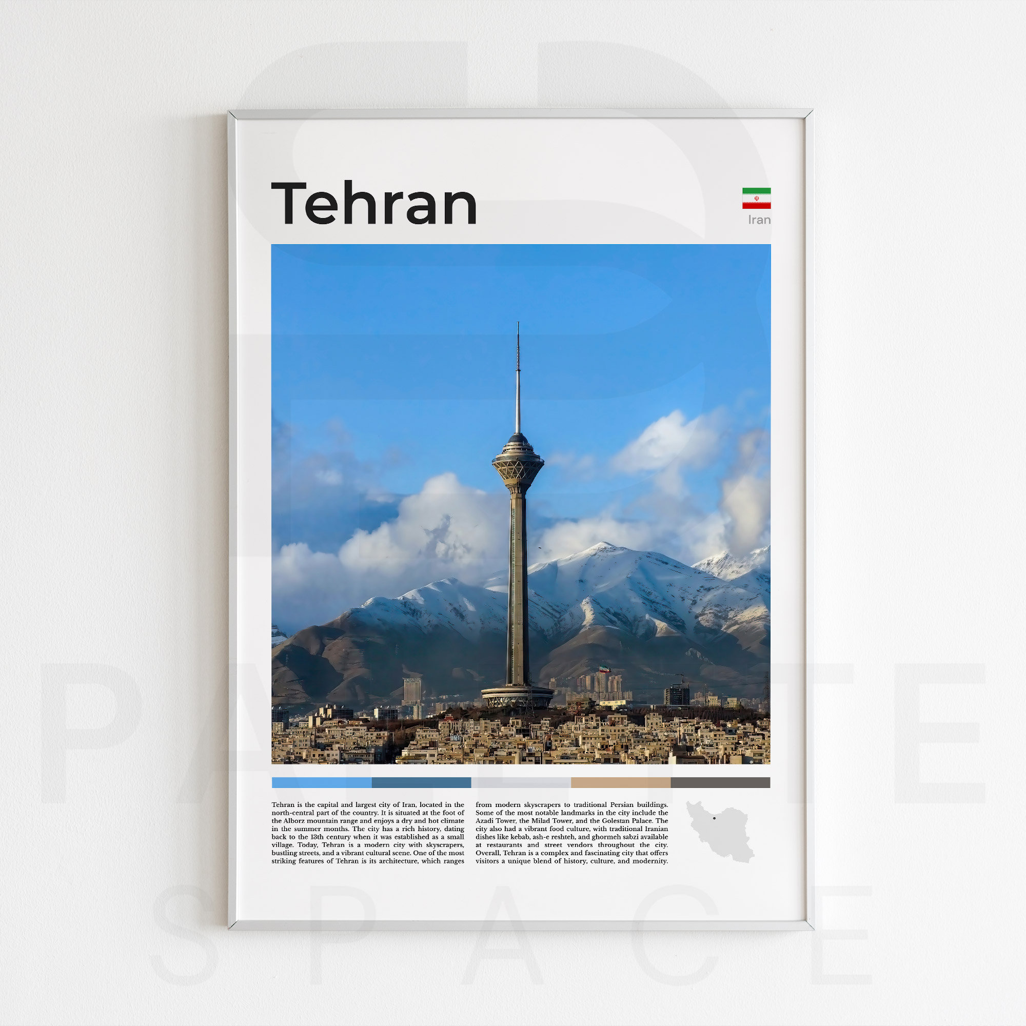 Tehran Print Set: Map, Gallery, Landmarks (digital Download) - Etsy