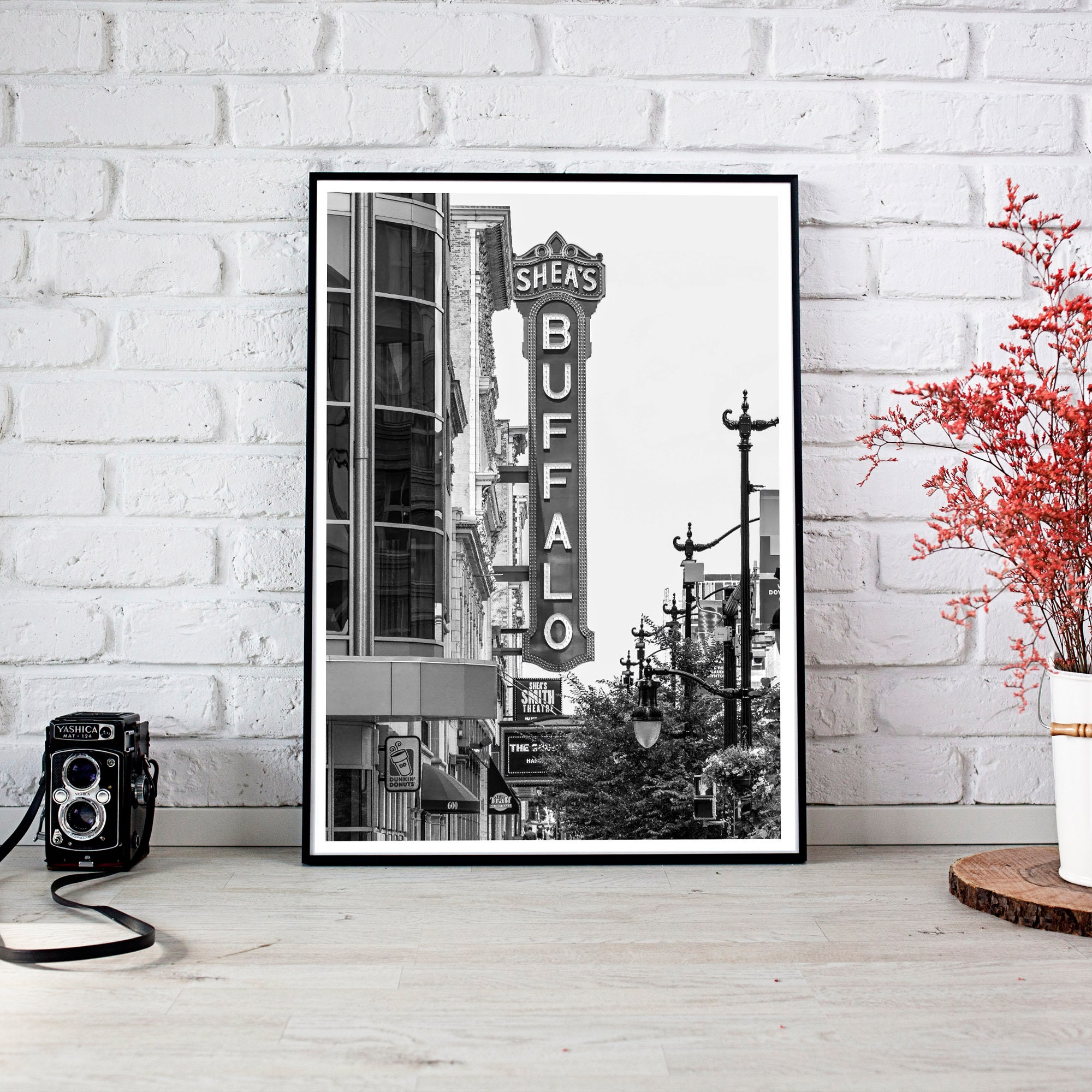 Digital Buffalo New York Black and White Print Set of 3, Buffalo City ...