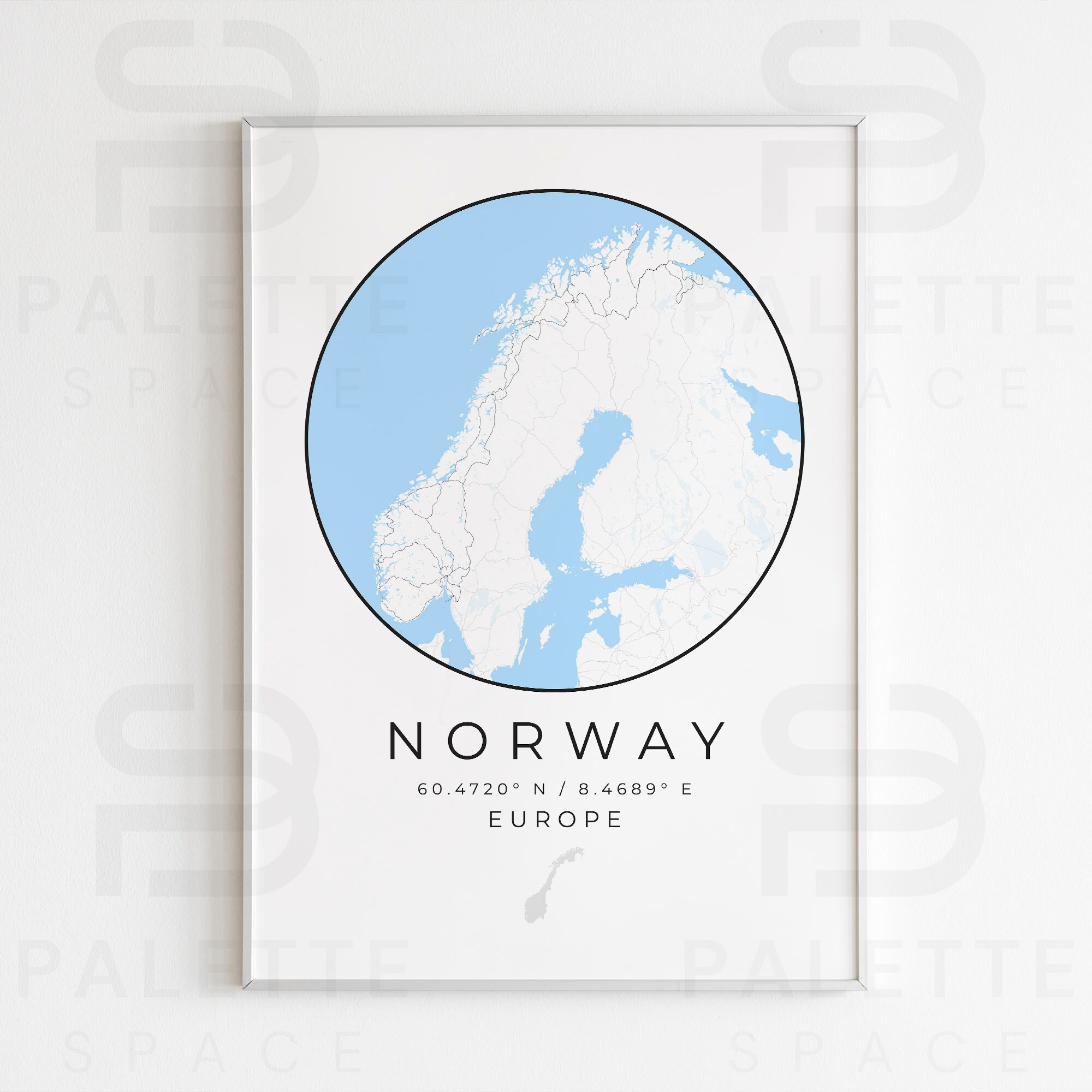 Digital Norway Print Set of 3 Norway Map Norway Poster - Etsy