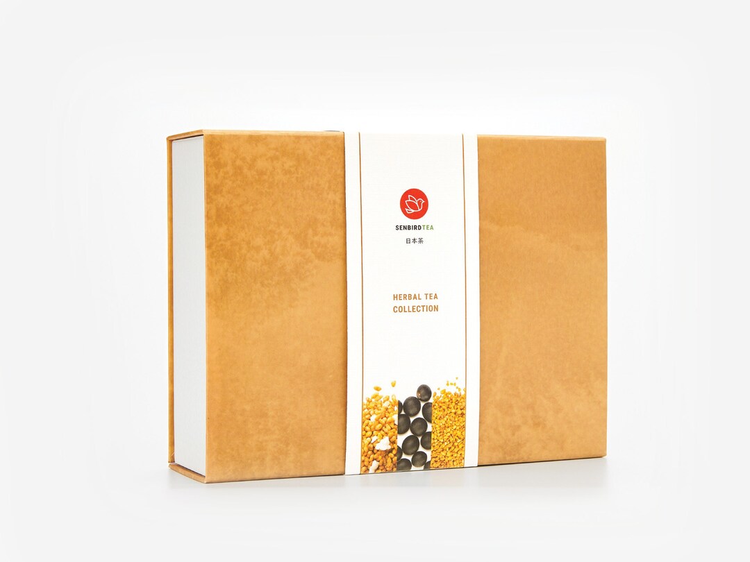 Senbird Japanese Herbal Tea Gift Set: Organic Sobacha, Kuromamecha ...