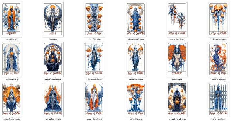 Neptune's Fire Tarot Abstract Tarot Deck Divination Cards Mystical ...