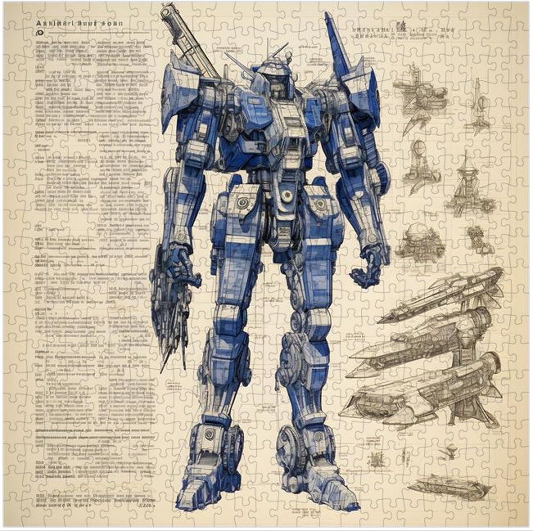Unraveling the Mech's Blueprint: Gundam Research A - Etsy