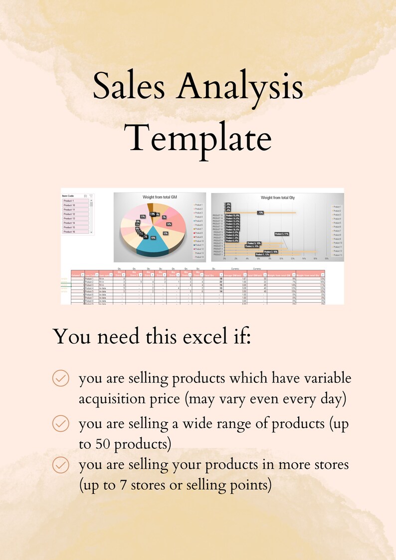 Sales Analysis Template - Etsy