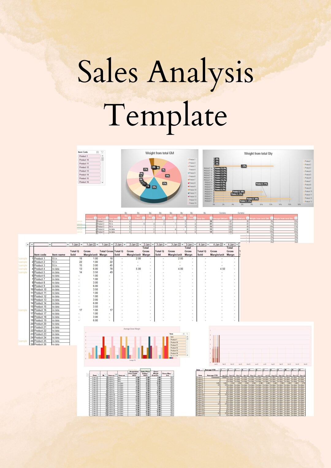 Sales Analysis Template - Etsy