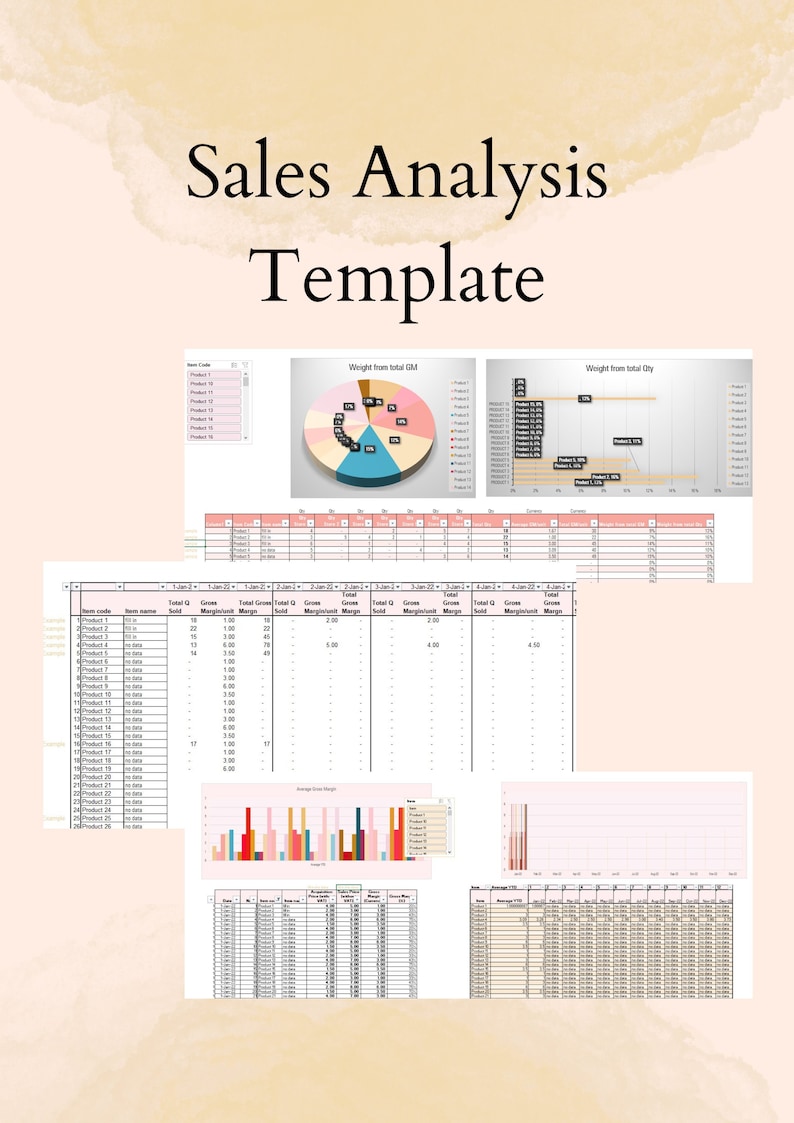 Sales Analysis Template - Etsy
