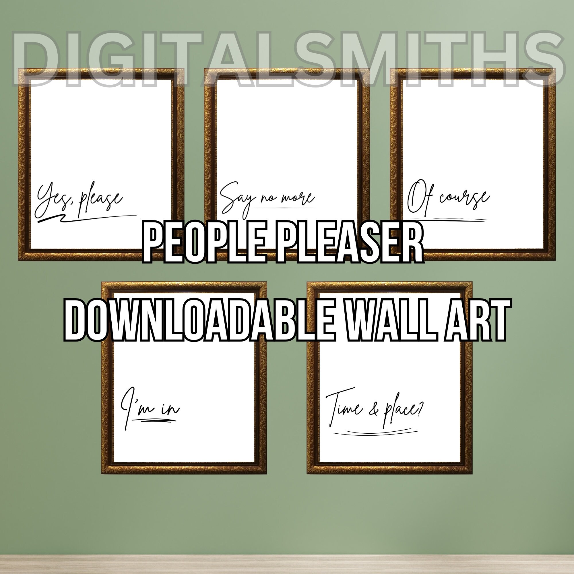 People Pleaser Wall Art Set Downloadable Wall Art - Etsy