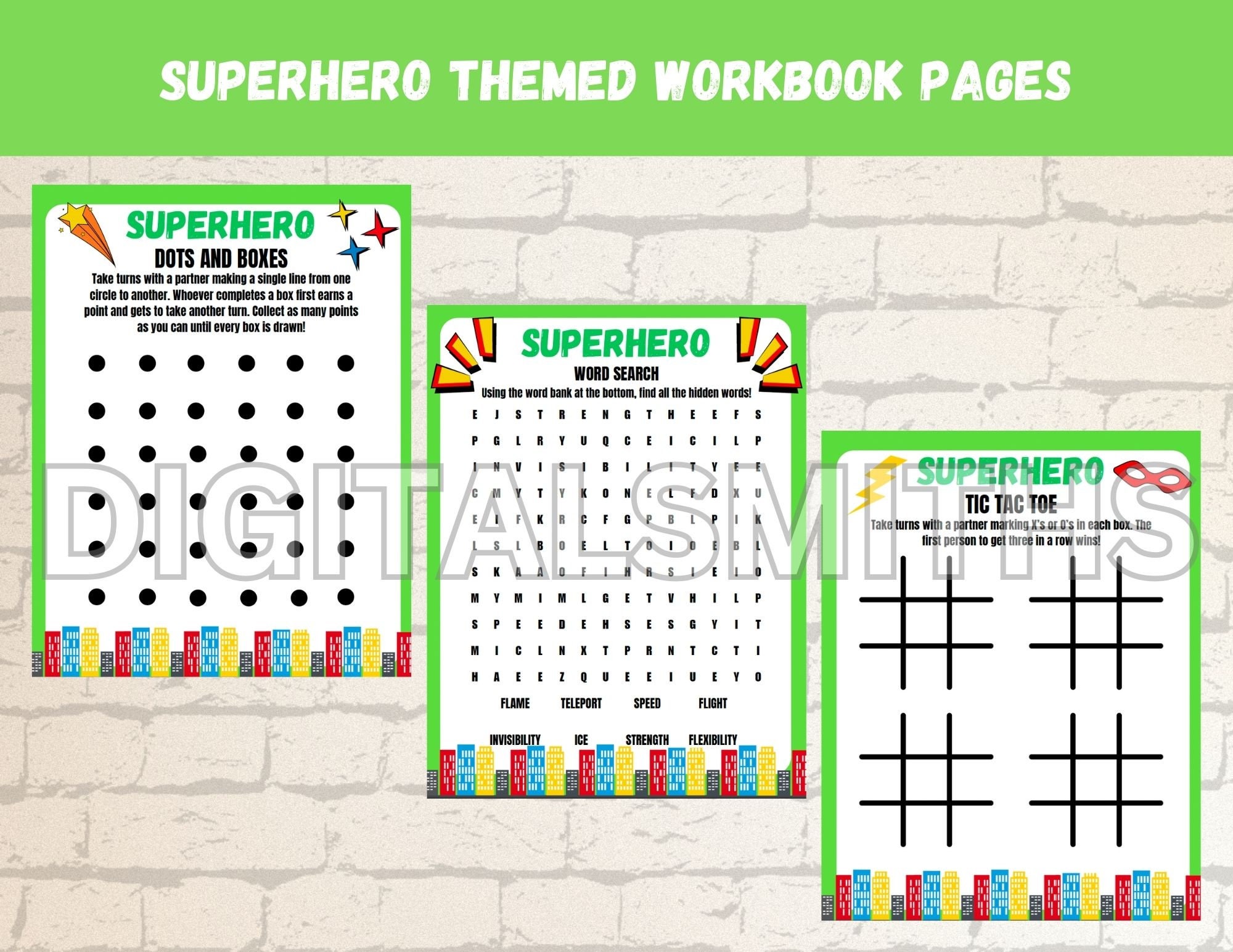 Superhero Workbook for Kids Download and Printable Superhero Worksheets ...