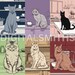 Cats on Counters | Downloadable Wall Prints | Cat Wall Art - Etsy
