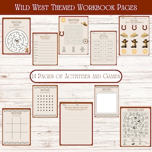 Yeehaw! Wild West Worksheets for Kids - Instant Download and Printable ...