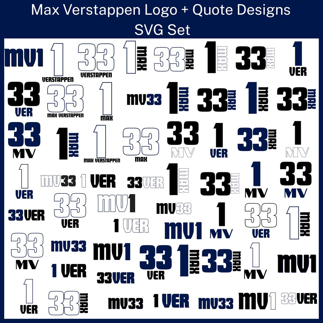 Max Verstappen SVG Pack | F1 Quotes + Number Designs for Cricut ...