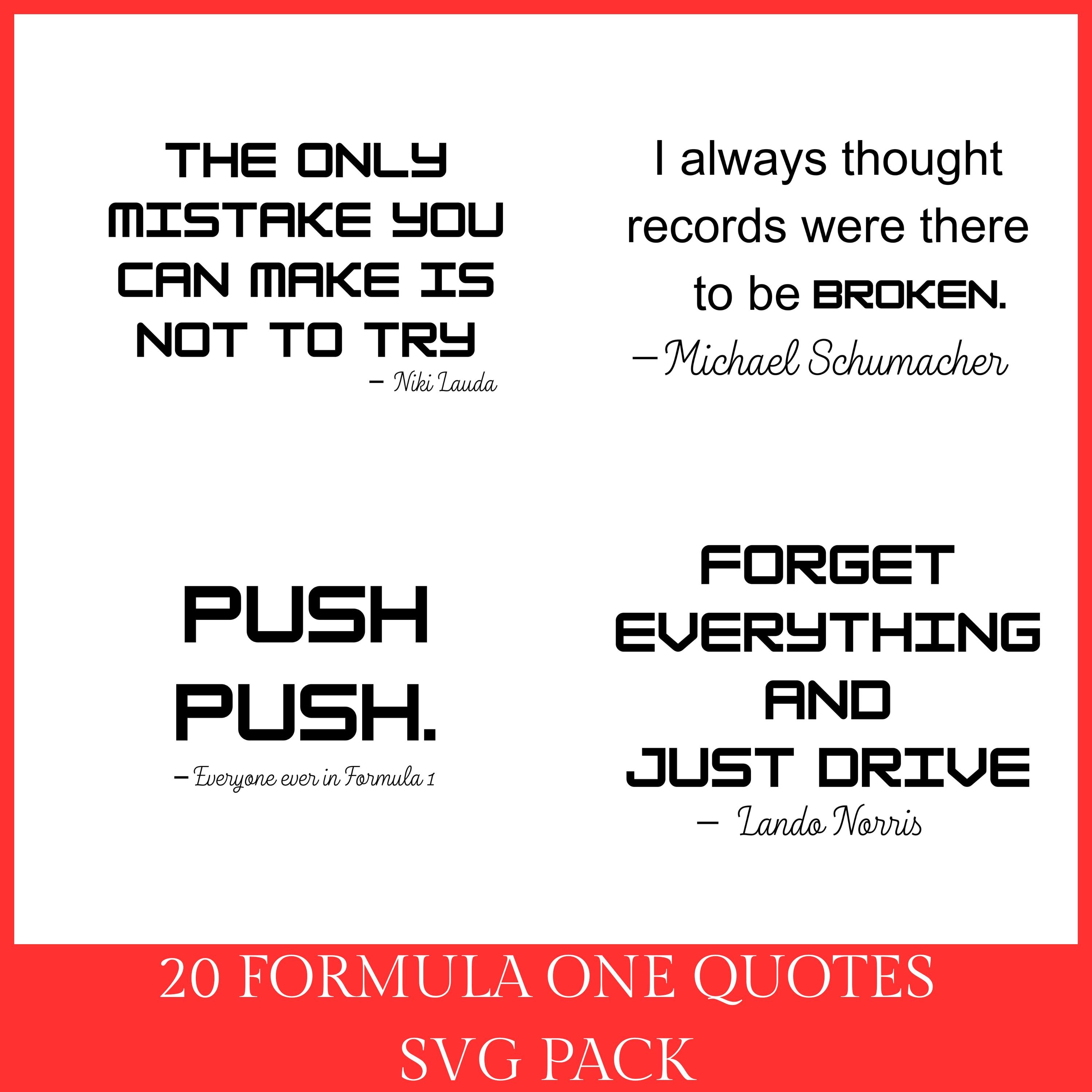 Formula 1 Driver Quotes SVG Bundle: Racing Fan Crafts (digital Download ...