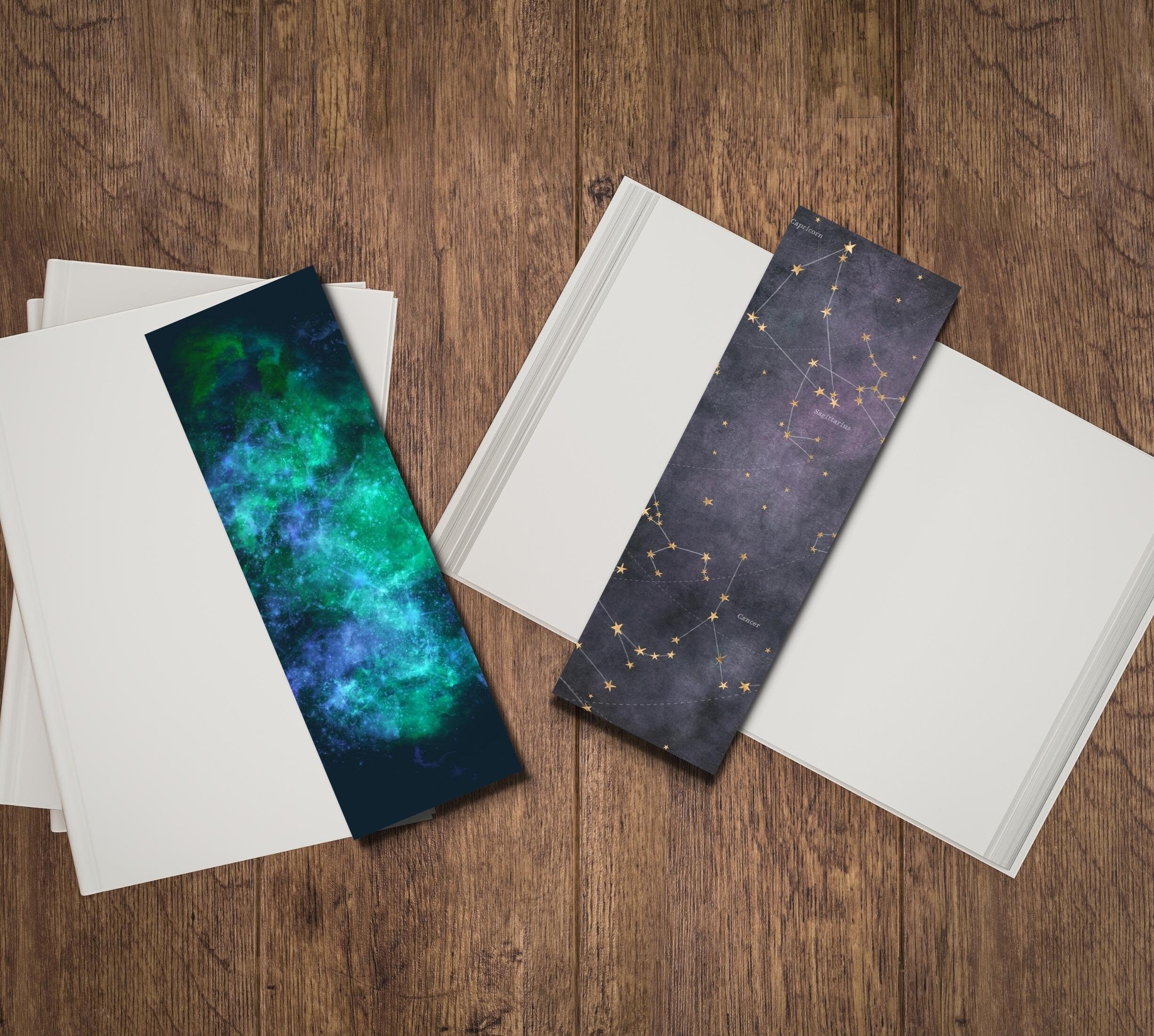 Set of Eight Space Printable Bookmarks, the Best Gift for Booklovers ...