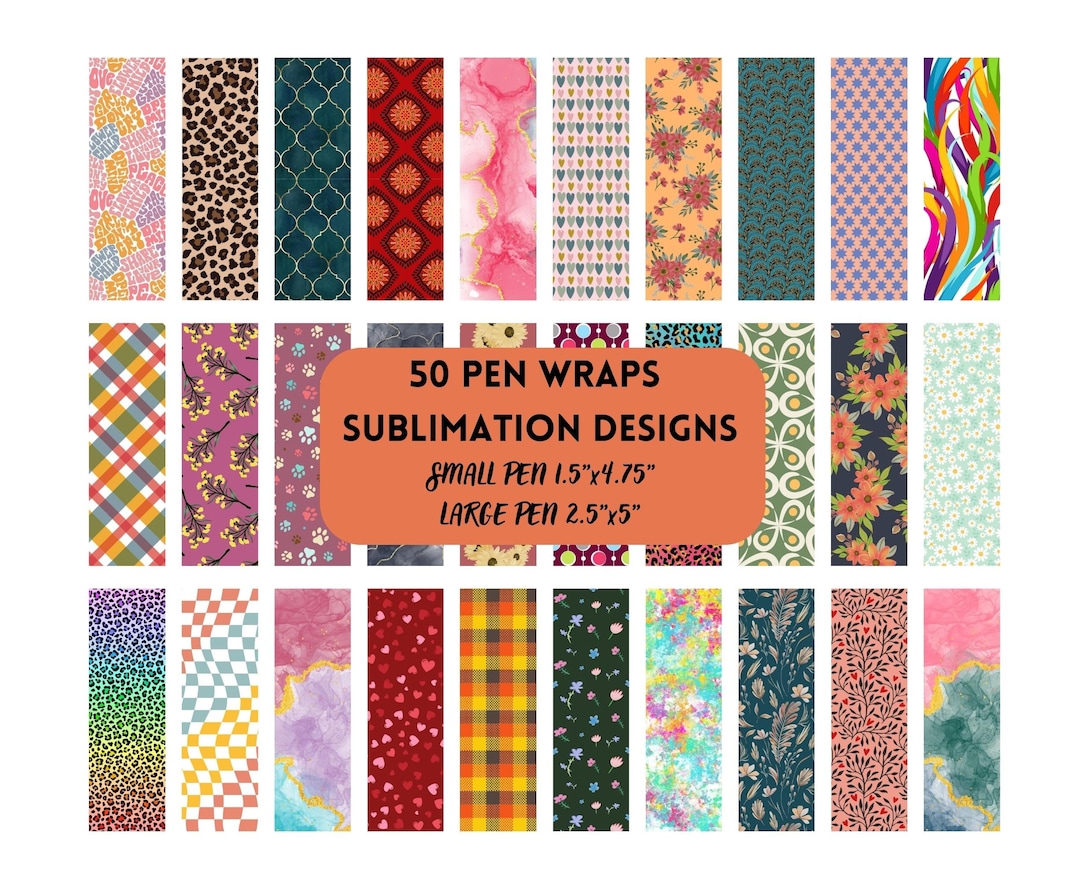 50+ PNG Pen Wrap Bundle, Pen Wrap Sublimation Designs, Glitter Pen ...