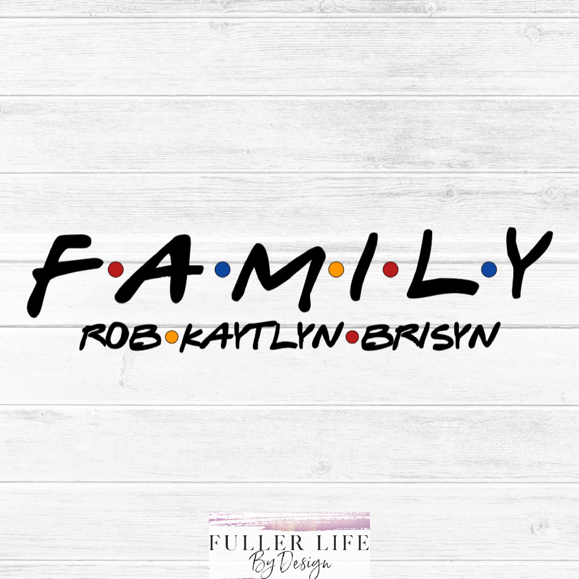 Custom Friends Themed Family SVG, JPG, PNG Digital Download - Etsy