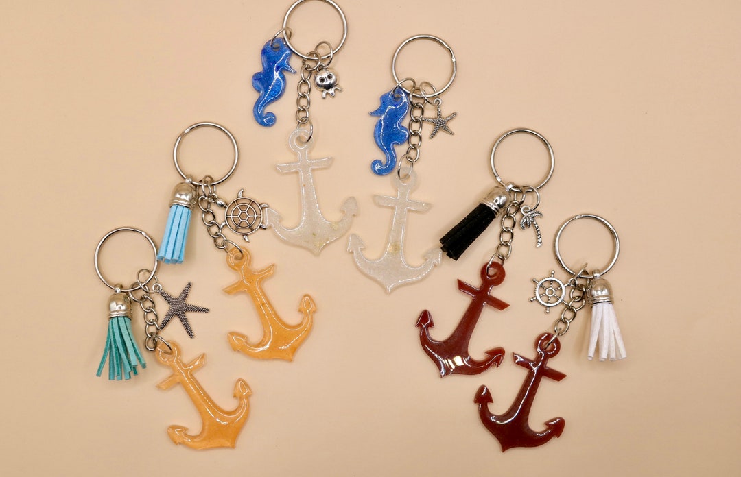 Anchor Resin Keychains Anchor Keychains Resin Keychains - Etsy