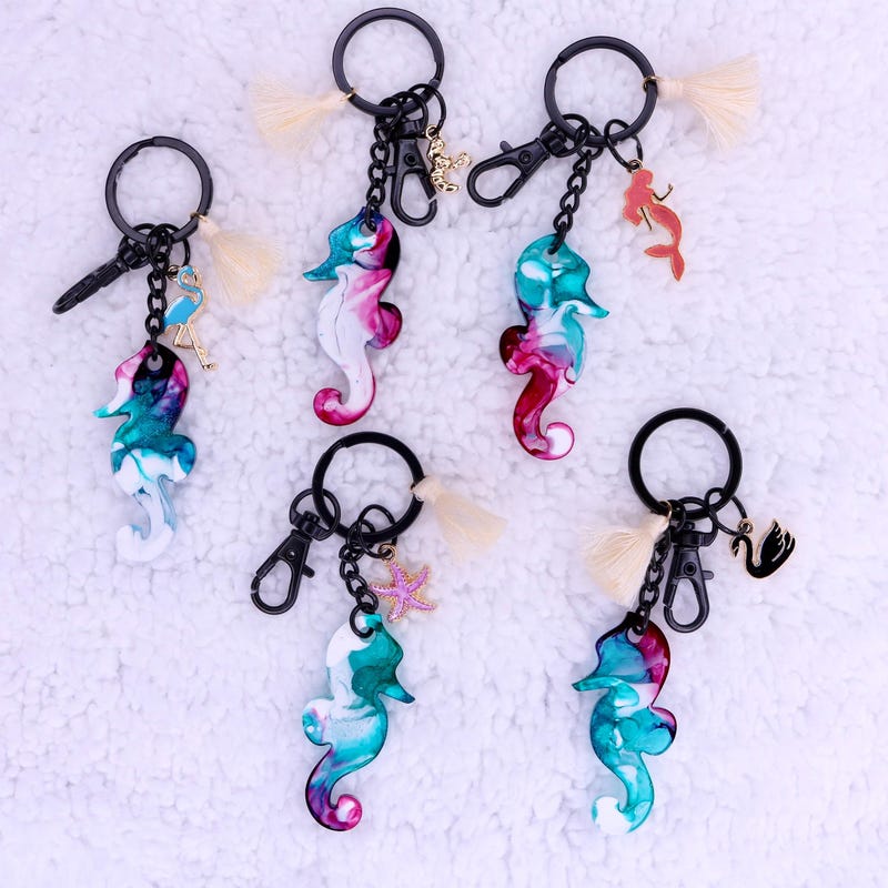 Seahorse Keychain - Etsy