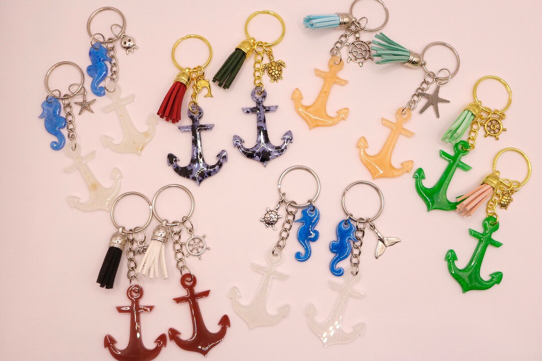 Anchor Resin Keychains Anchor Keychains Resin Keychains - Etsy