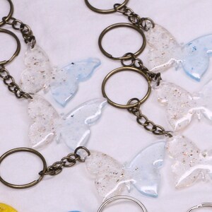 Two-toned Resin Butterfly Keychain: Butterfly Tags - Etsy
