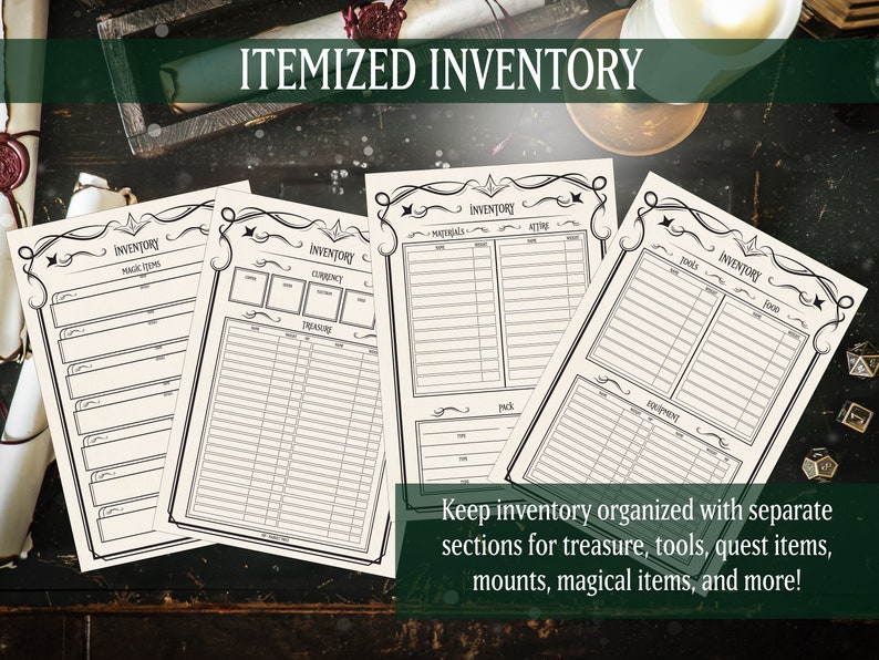 DND Character Sheet Journal 5e, Printable DND Journal, Dungeons ...