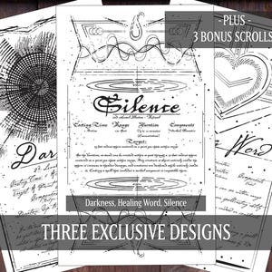 DND Printable Spell Scrolls - Mega Bundle 1 - DM TTRPG Prop, Black/white Design, Sets 1-5, - Etsy