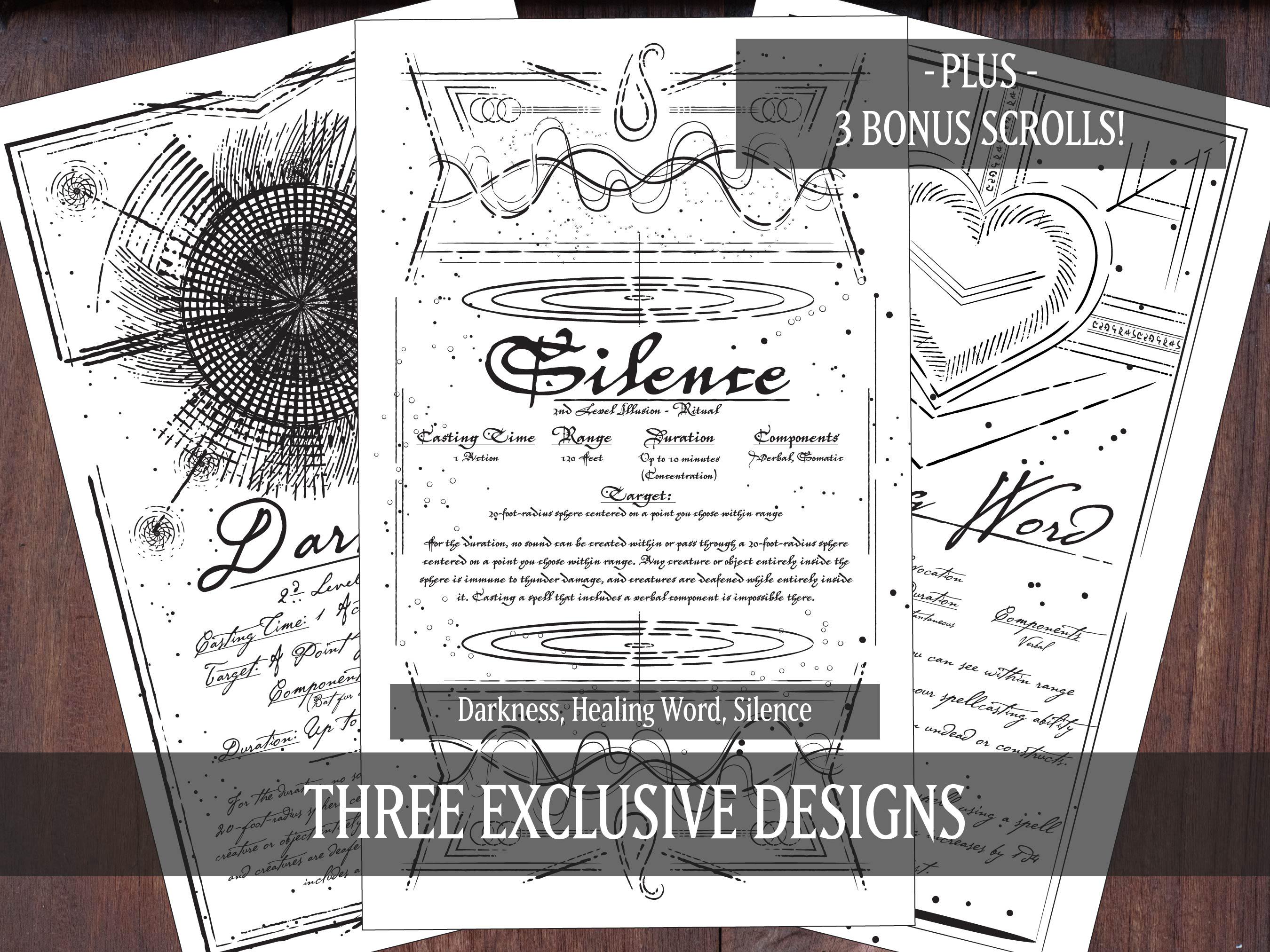 DND Printable Spell Scrolls - Mega Bundle, TTRPG Prop (digital Download ...