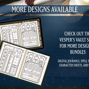 DND Character Sheet Journal 5e, Customizable Printable Journal, Gothic ...