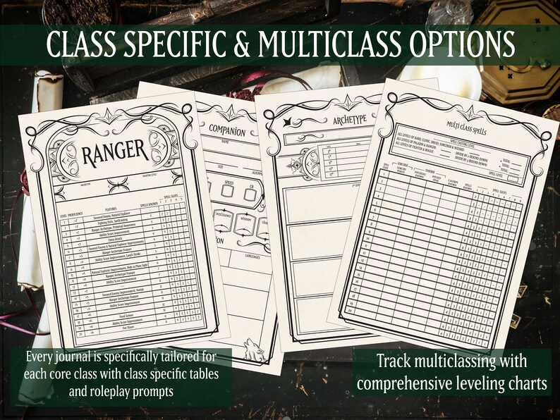 DND Character Sheet Journal 5e, Printable DND Journal, Dungeons ...