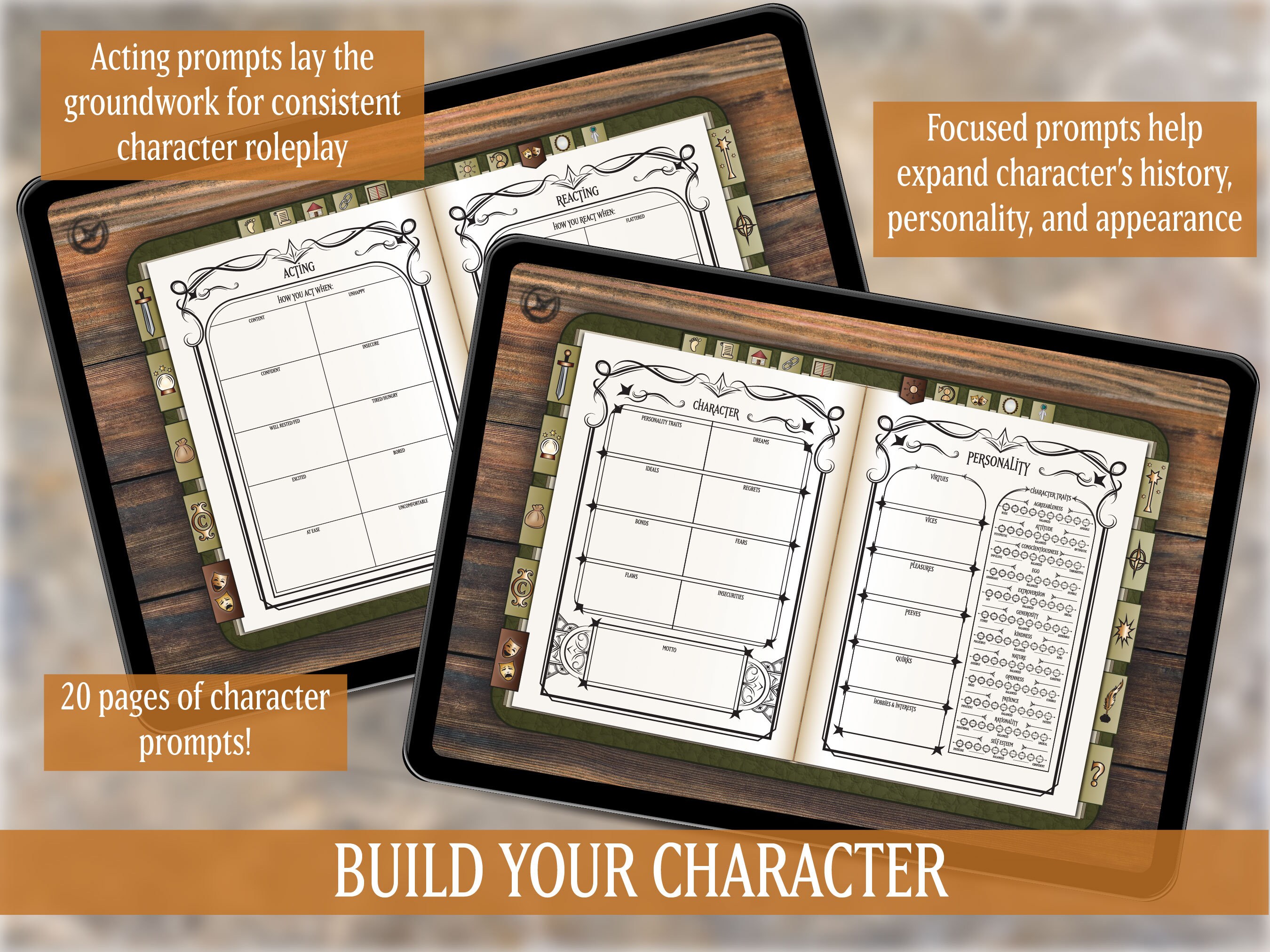 DND Fighter Digital Character Journal Dungeons and Dragons 5e Elven ...