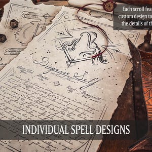 DND Printable Spell Scrolls - Mega Bundle 1 - DM TTRPG Prop, Black/white Design, Sets 1-5, - Etsy