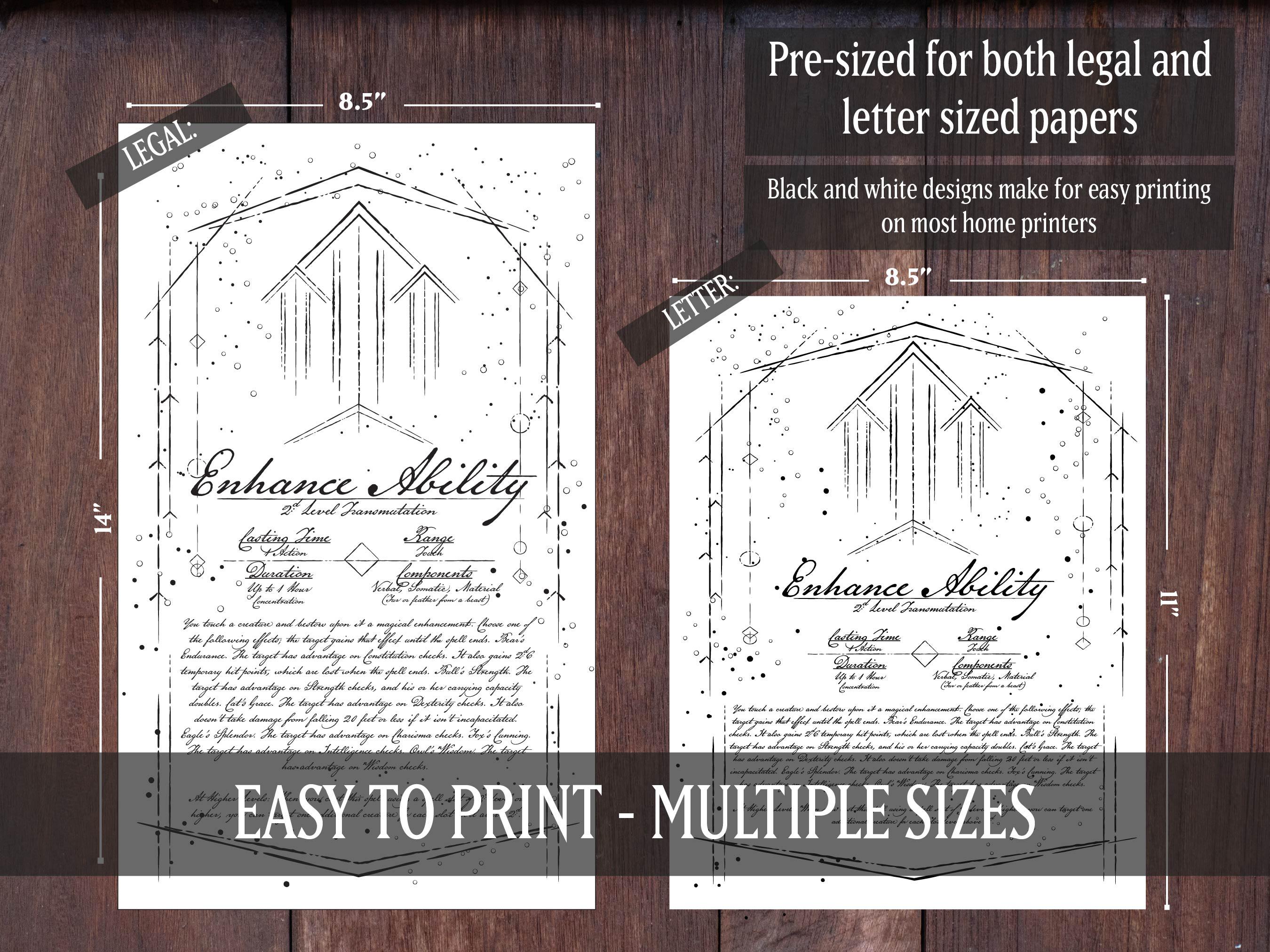 DND Printable Spell Scroll Props Mega Bundle - Etsy