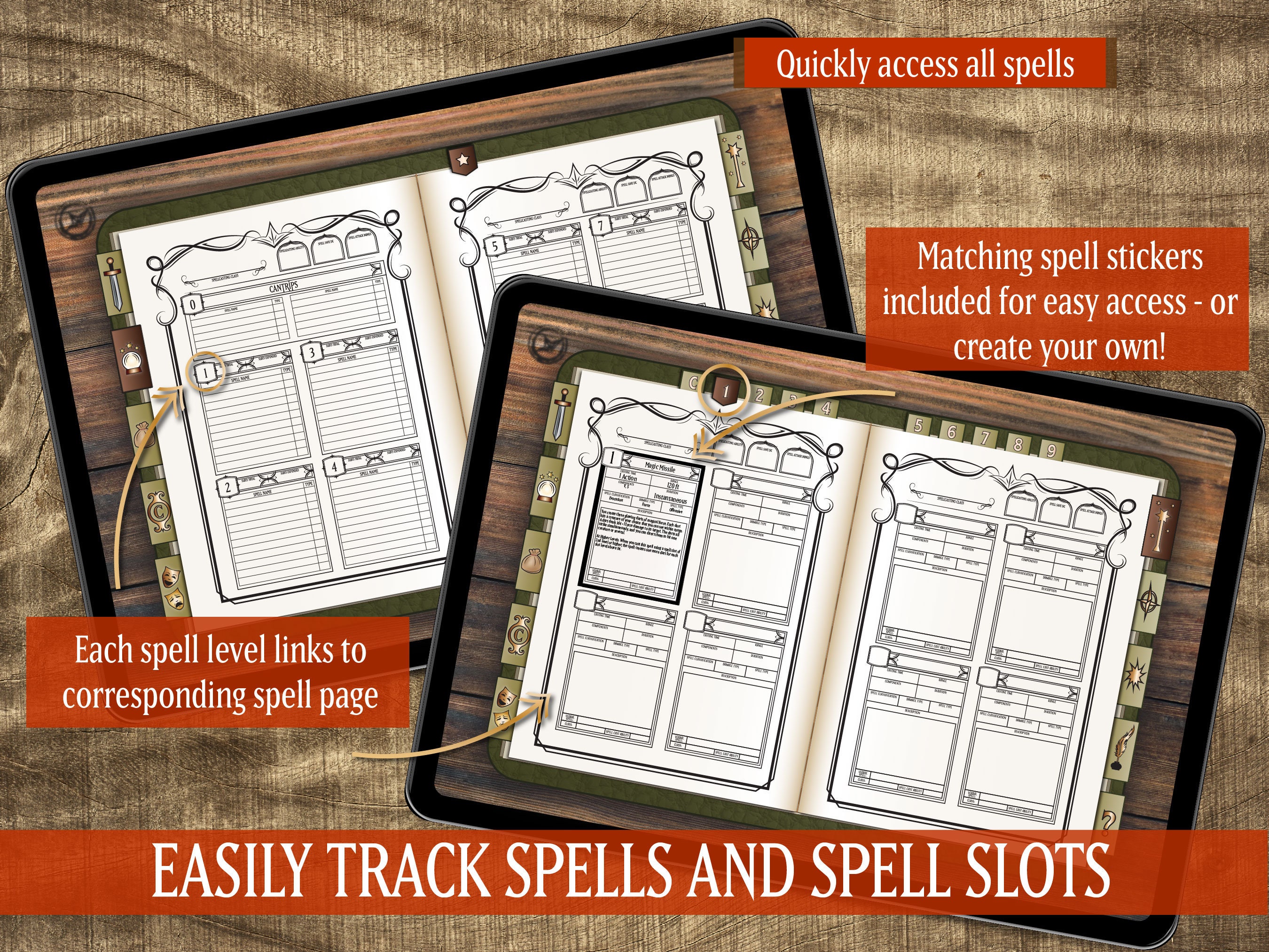 DND Paladin Digital Character Journal, Dungeons and Dragons 5e, Spell ...