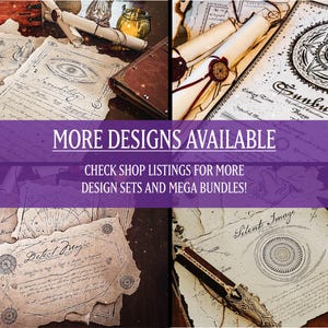 DND Printable Spell Scrolls: Black & White Magic Prop (set 1) (digital Download) - Etsy