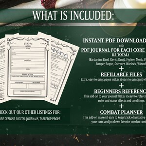 DND Character Sheet Journal 5e, Printable DND Journal, Dungeons ...